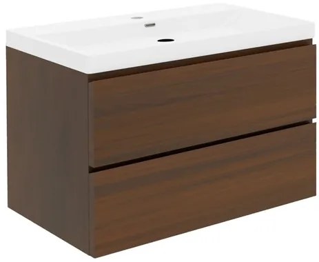 Koupelnová skříňka s umyvadlem SAT B-Way 99x50x45 cm ořech mat BWAY2100NUTU4