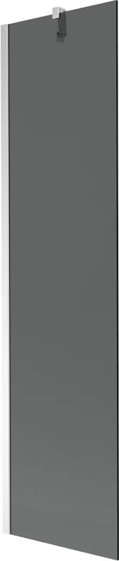 Mexen Next, vanová zástěna 1-křídlová 50 x 150 cm, fixní křídlo, 6 mm šedé sklo, chromový profil, 895-050-000-00-40-01