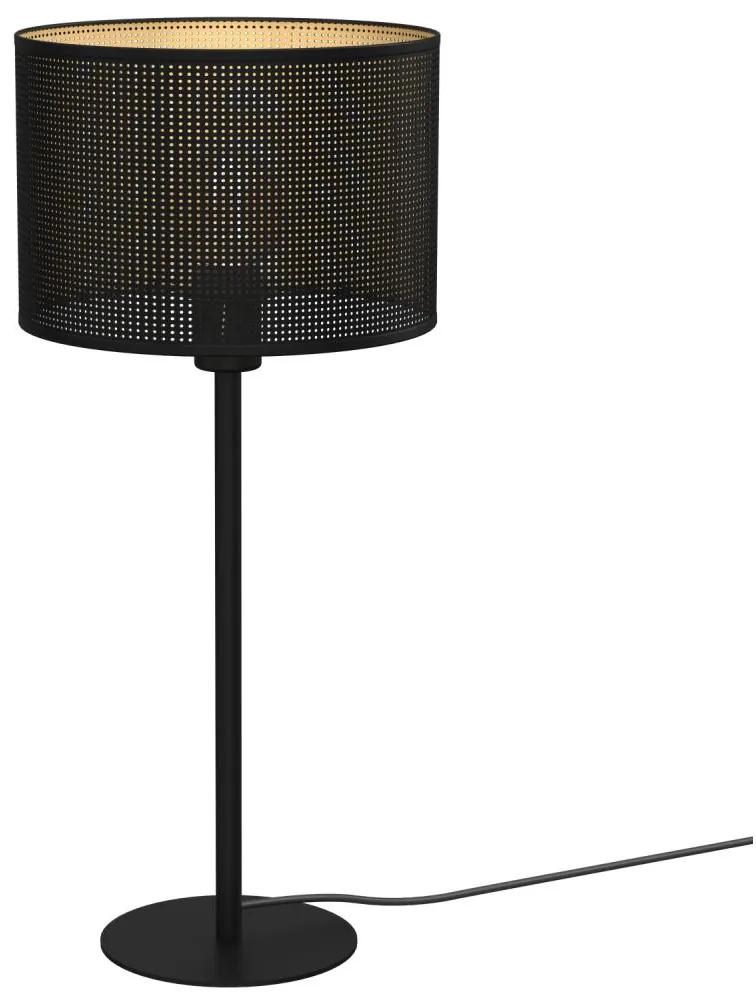 Luminex Stolní lampa LOFT SHADE 1xE27/60W/230V pr. 25 cm černá/zlatá LU5257