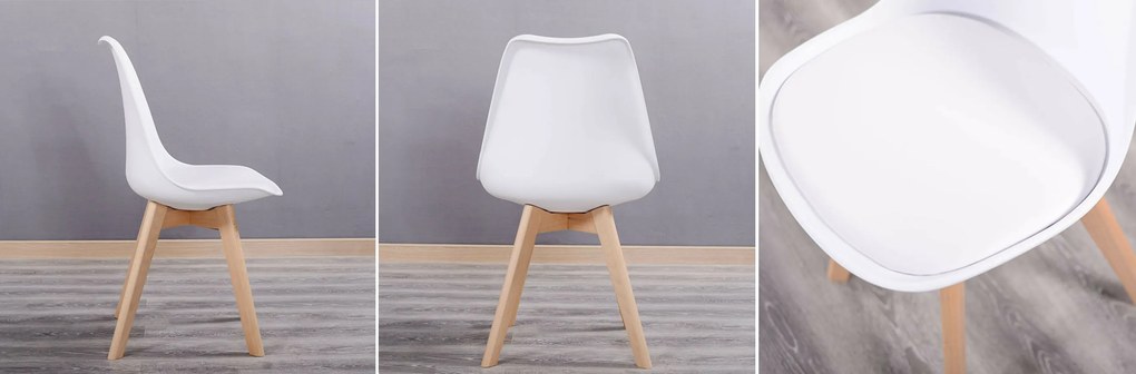 TRENDIE Jídelní židle JULIE bílá - skandinávský styl