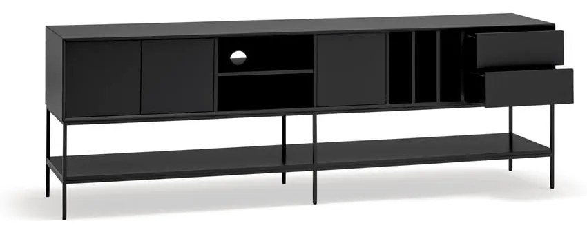 Černý TV stolek 220x74x45 cm Platt – Teulat