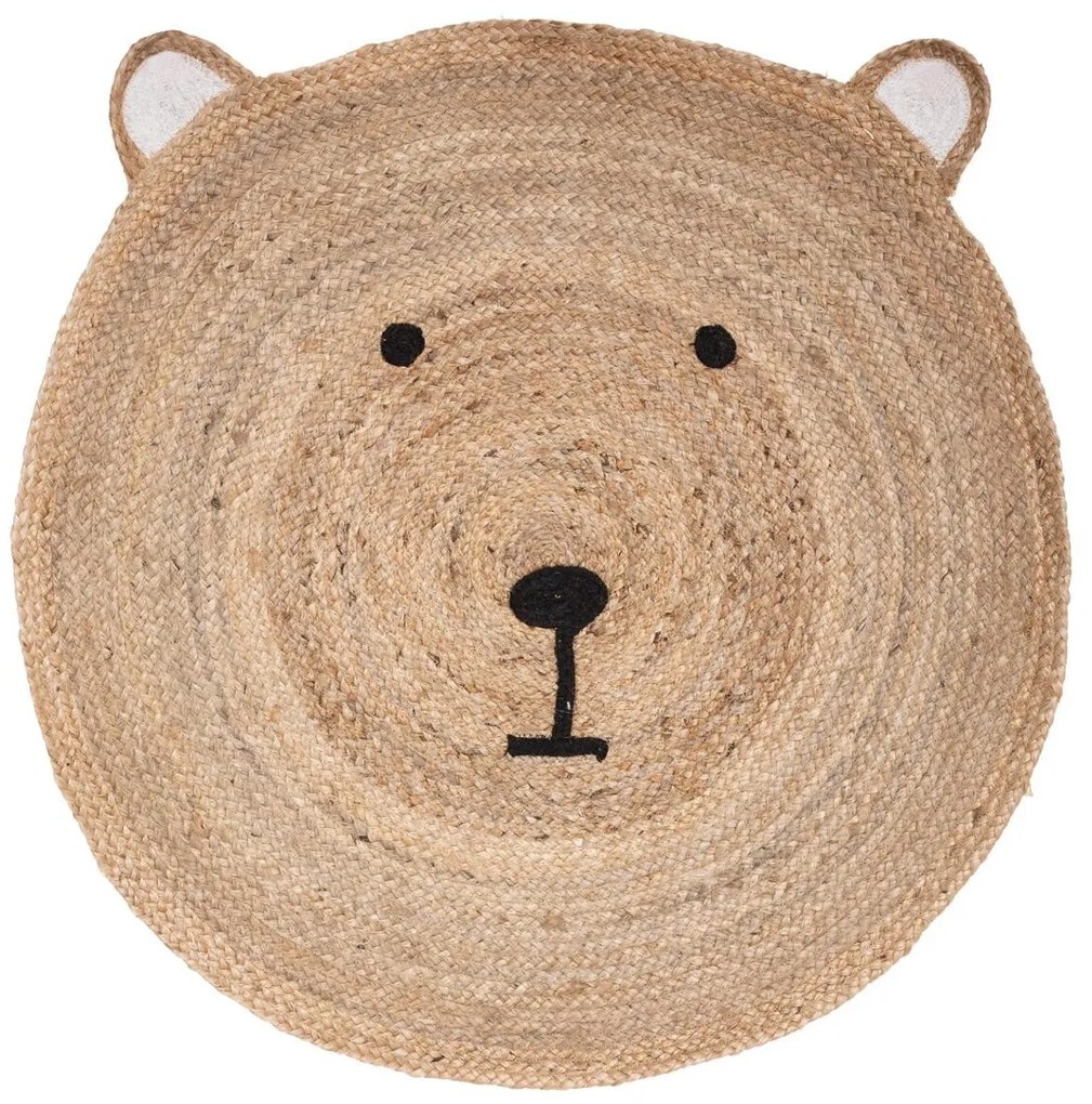 Dětský jutový koberec BEAR HEAD 100 cm Biano.cz