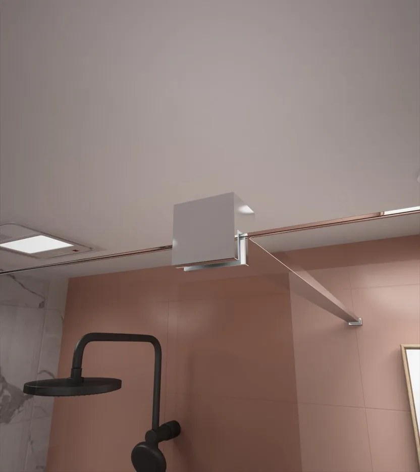 Erga Paris, sprchová zástěna Walk-In 60x200 cm, 8mm čiré sklo, chromový profil, ERG-V02-PARIS-060x200-CL-CR