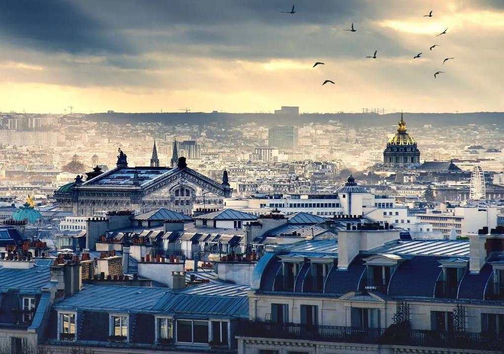 Fototapeta - Paříž z ptačí perspektivy (254x184 cm)