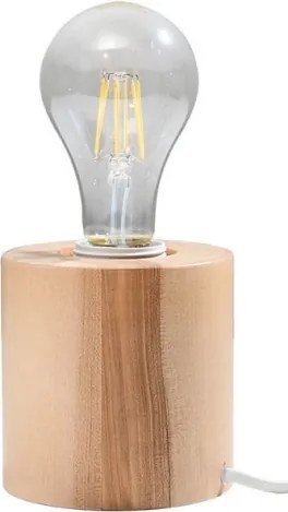 Stolní lampa SOLLUX Salgado E27 1x60W bez zdroje přírodní dřevo SL.0674
