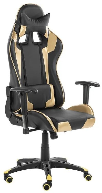 Kancelářská židle černá/zlatá KNIGHT Beliani