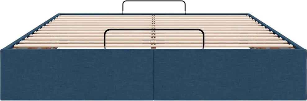 Osmanský rám postele bez matrací modrá 140x190 cm textil 3310881