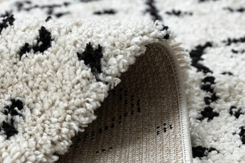 Dywany Łuszczów, Běhoun Berber Tetuan B751 cream, 70x200, bílá, obývací pokoj