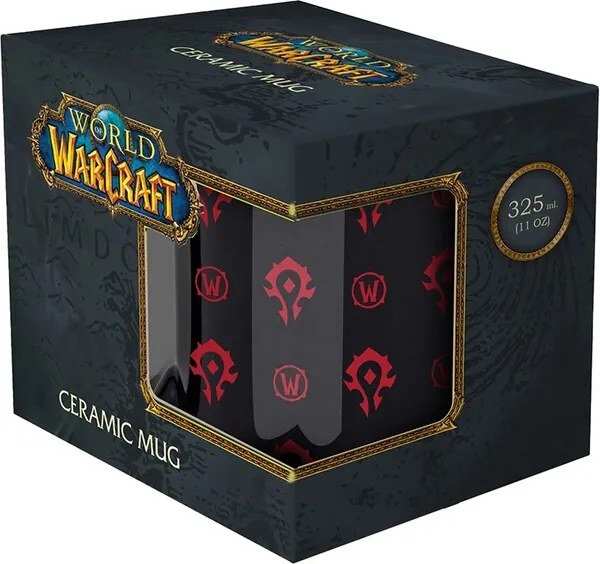 Keramický hrnek World of Warcraft Horda - celoplošný vzor 330 ml (dárkové balení) Vícebarevná