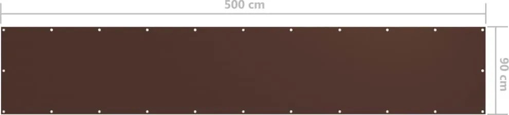 vidaXL Balkónová zástěna 90 x 500 cm oxfordská látka [134870] Barva: Béžová
