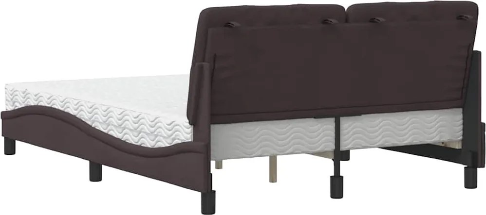 Postel s matrací tmavě hnědá 120 x 200 cm textil 3310730