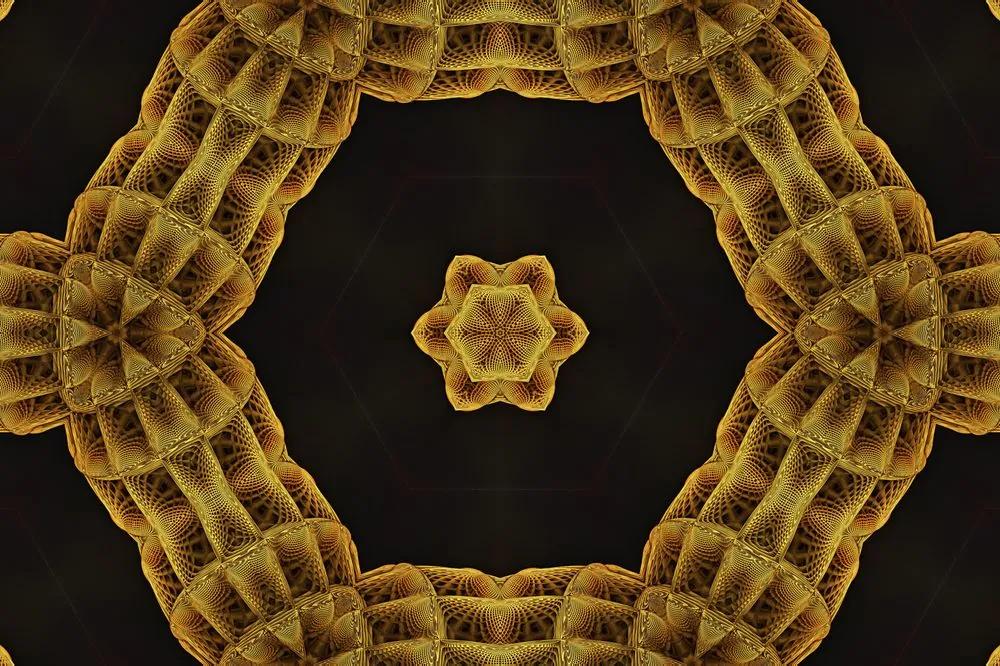 Tapeta zajímavá zlatá Mandala