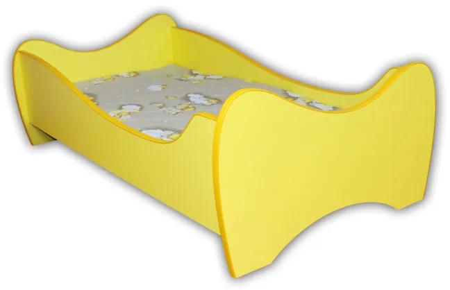 TopBeds dětská postel MIDI 140x70 žlutá