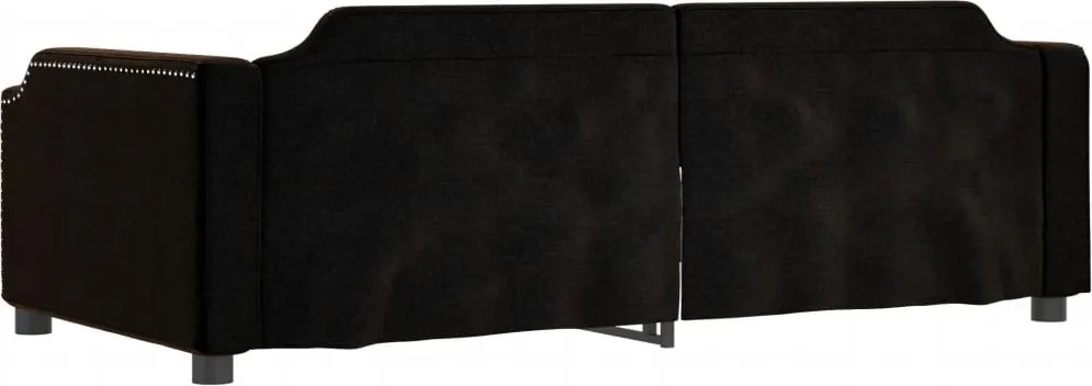 Válenda s přistýlkou černá 90 x 190 cm textil 3197646