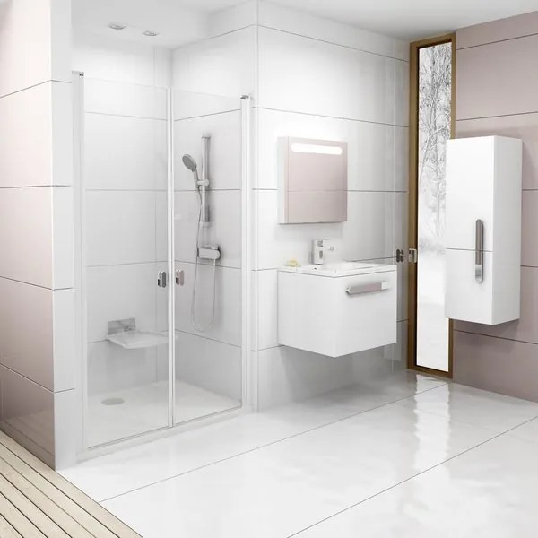 RAVAK CHROME CSDL2-120 sprchové dveře, white+Transparent 0QVGC10LZ1