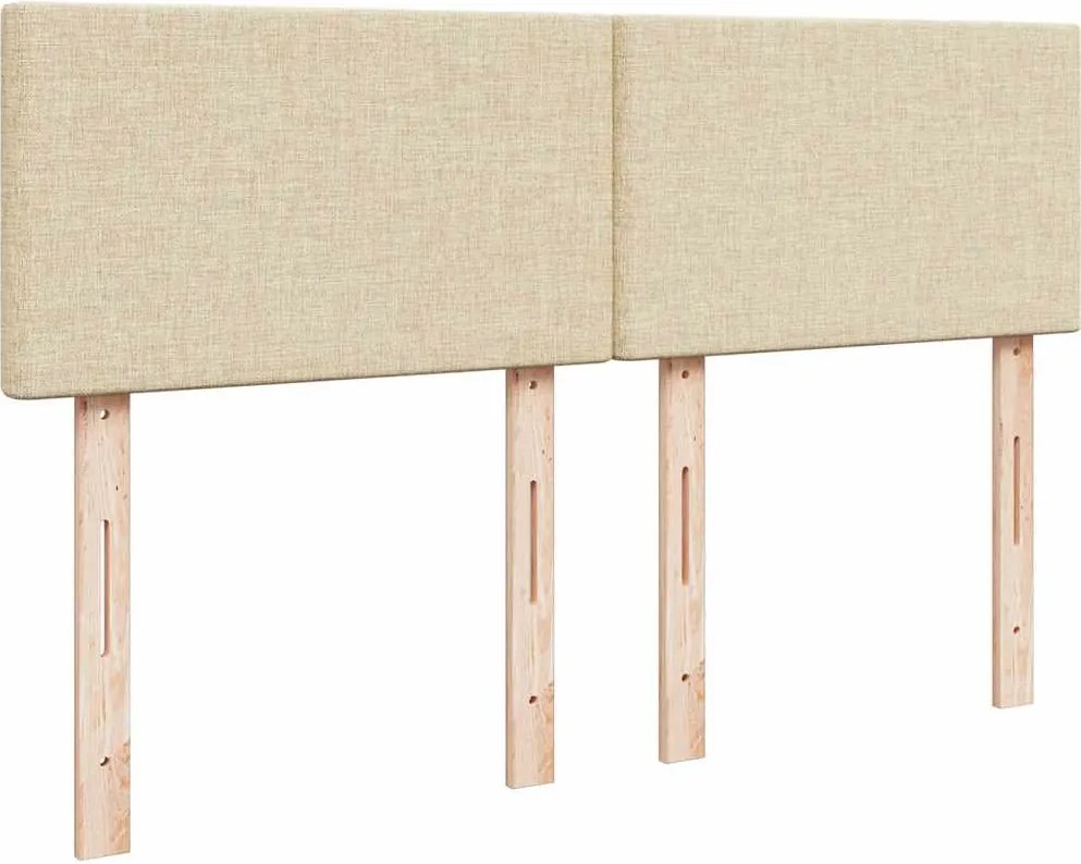 Box spring postel s matrací krémová 140x190 cm textil 3287449