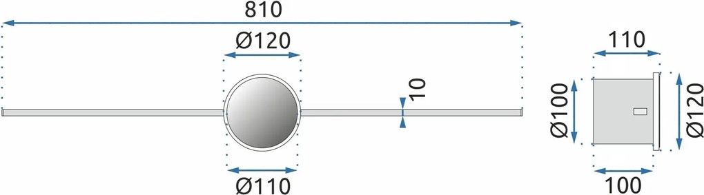Toolight, LED koupelnové svítidlo nad zrcadlo 80cm APP850-1W, černá, OSW-07883
