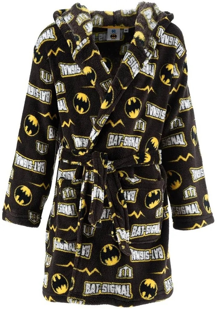 Dětský / chlapecký coral fleece župan s kapucí Batman, EU 104 Hnědá