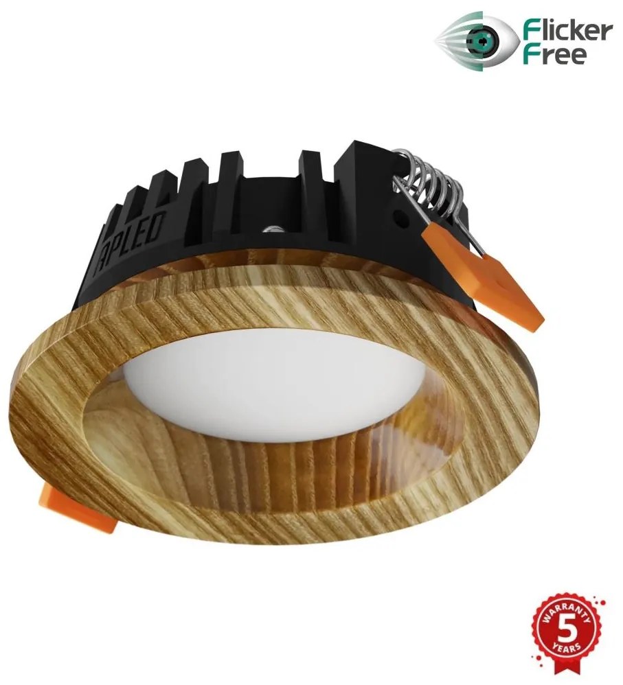 APLED APLED - LED Podhledové RONDO WOODLINE LED/3W/230V 4000K pr. 9 cm jasan masiv AP0187