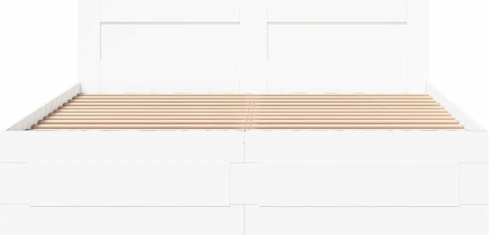 Rám postele se zásuvkou Bílý 150 x 200 cm Kompozitní dřevo 3402858
