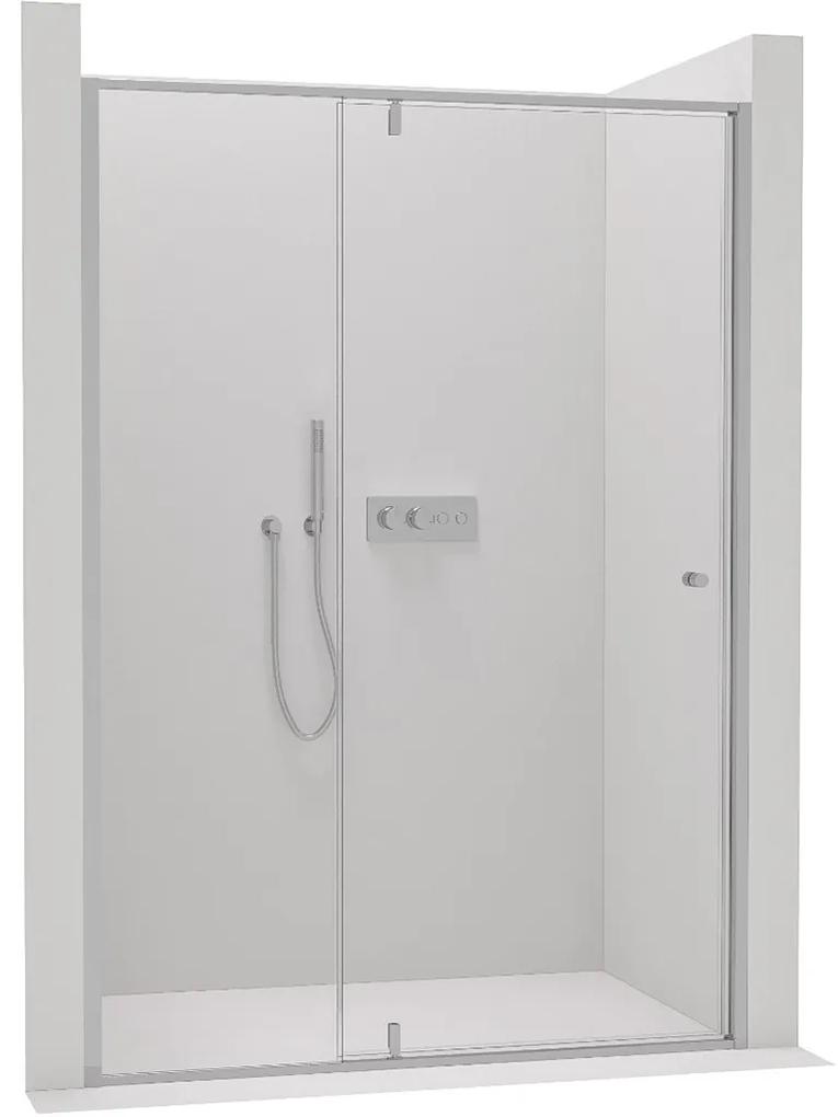 Cerano Santini, křídlové sprchové dveře 110x195 cm, 6mm čiré sklo, chromový profil, CER-CER-426208