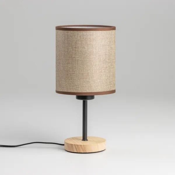 Brilagi - Stolní lampa NUBILA WOOD 1xE27/25W/230V dub/hnědá