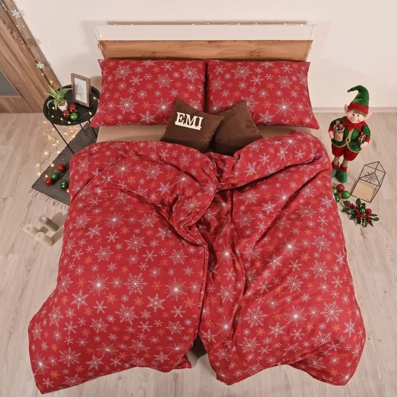 Vánoční povlečení Aurelia červené EMI, Standardní set jednolůžko obsahuje 1x 140x200 + 1x 70x90