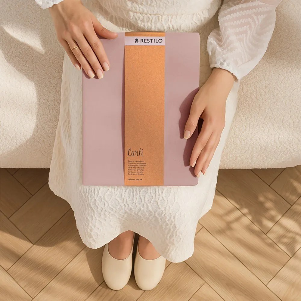 Starorůžový dimout závěs 200x250 cm Carli – Restilo
