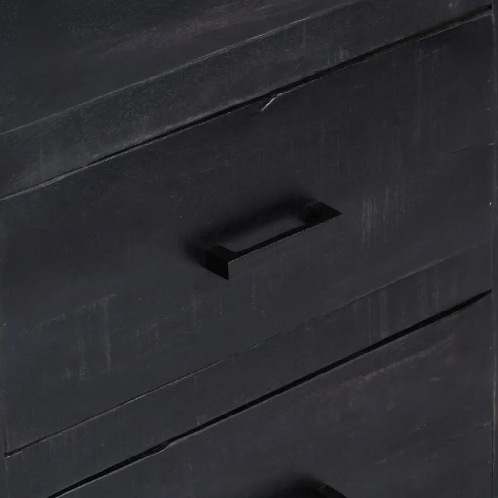 Příborník černý 147 x 40 x 80 cm masivní mangovníkové dřevo,  247988