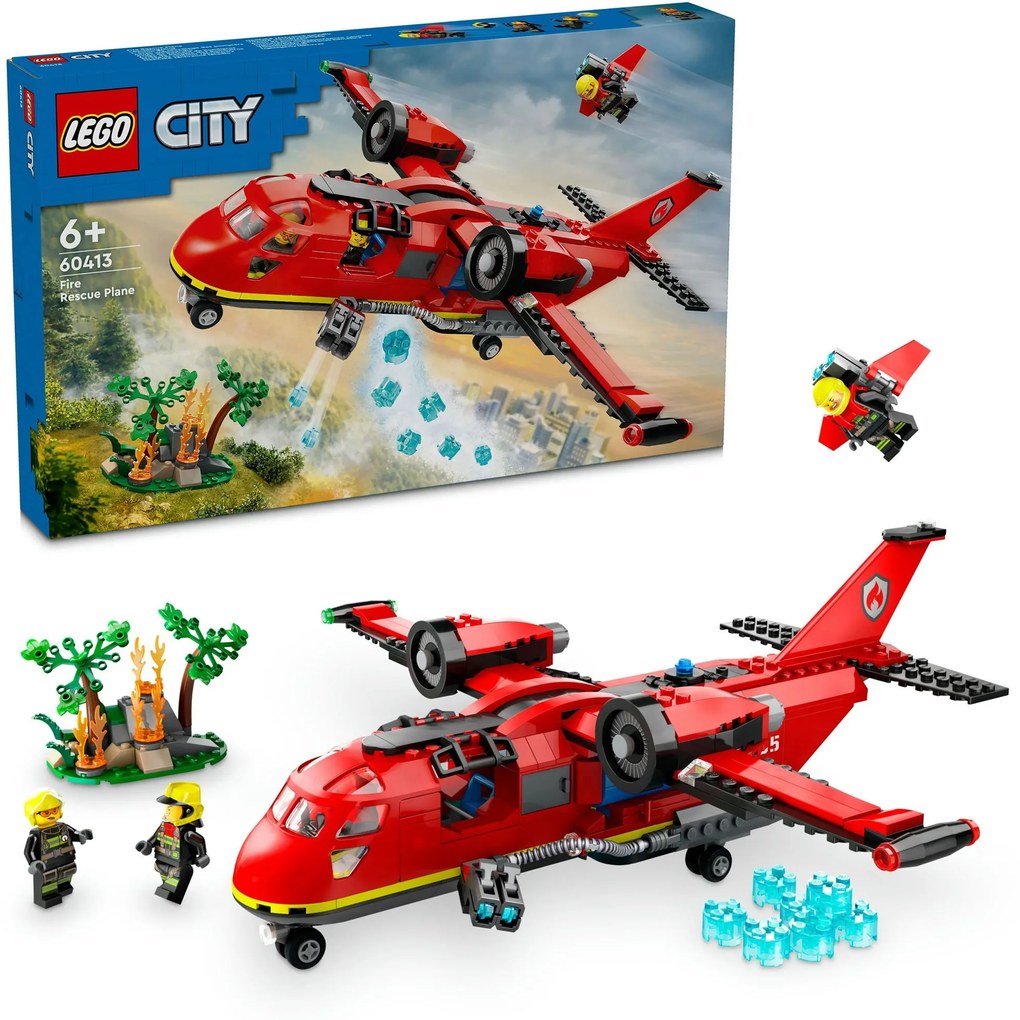Lego stavebnice lego city 60413 hasičské záchranné letadlo