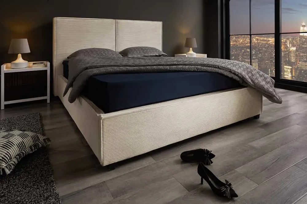 Designová postel Cocoon 180 x 200 cm krémová
