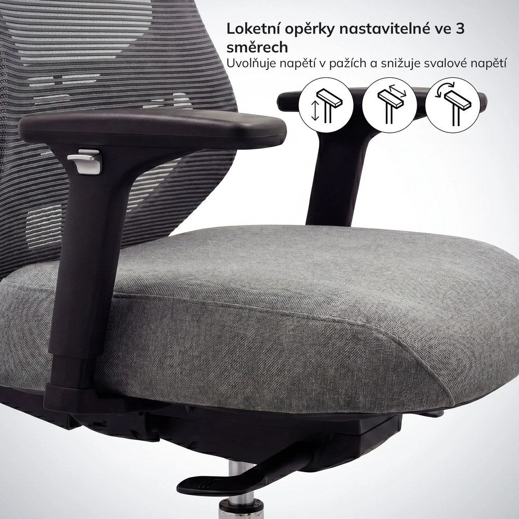 Ergonomická kancelářská židle se síťovinou tmavě šedá AXIS