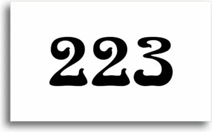 ACCEPT Číslo na dveře - typ 13 (50x30mm) - bílá tabulka - barevný tisk