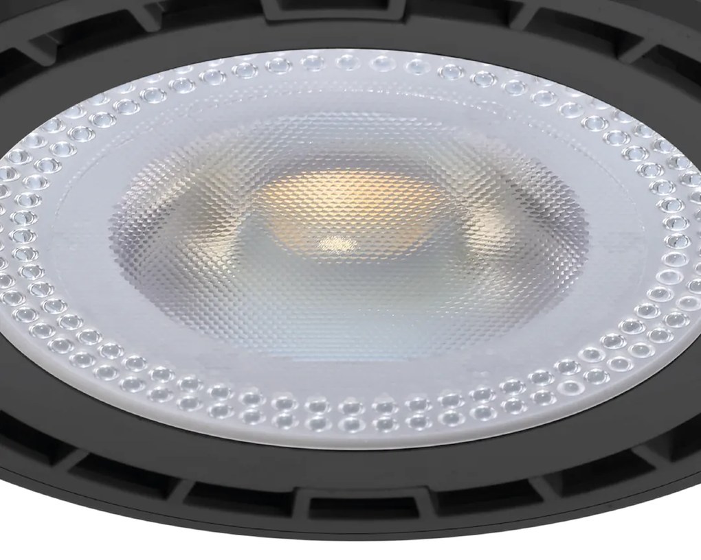 Halogenová LED žárovka GU10 teplá 3000k 6w 510 lm černá