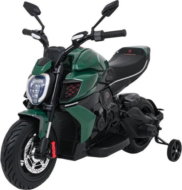 Elektrická motorka Ducati Diavel x Bentley zelená
