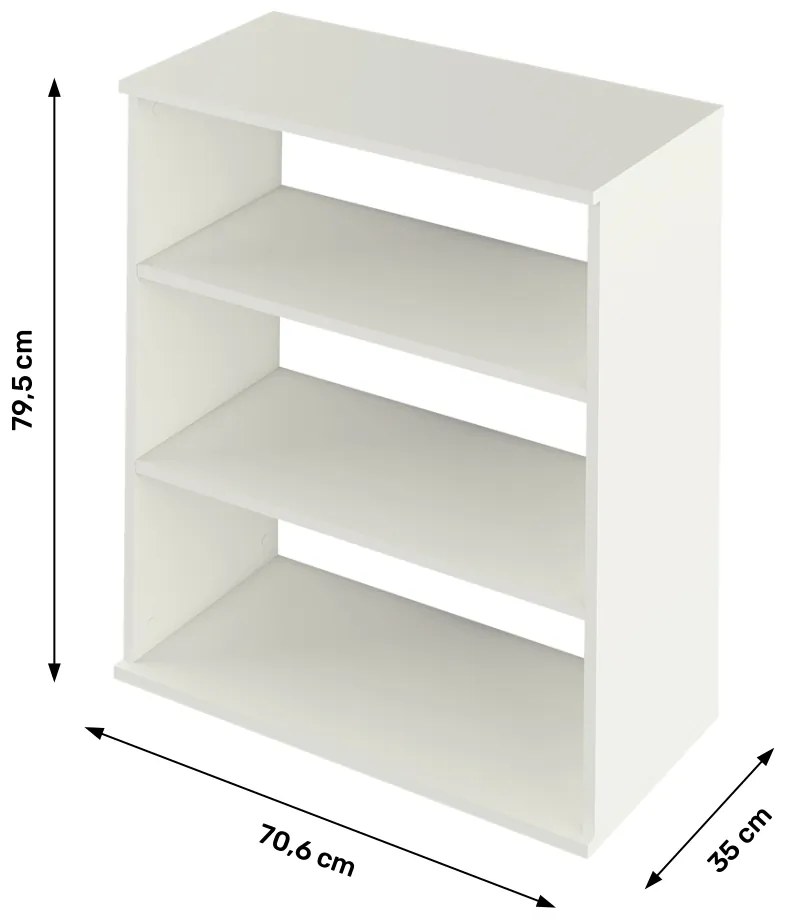 Regál typ 4 Ressan (bílá). 1016740