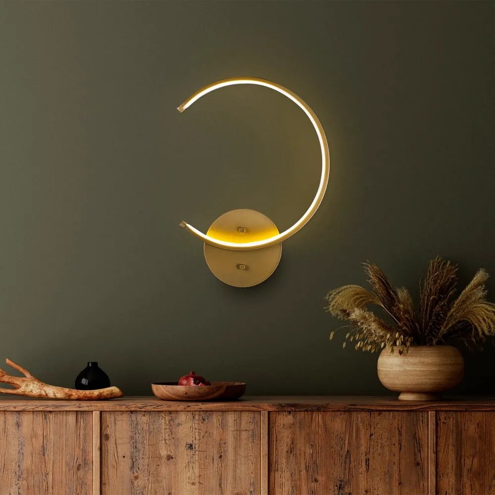 LED nástěnné svítidlo ve zlaté barvě ø 10 cm Moon – Opviq lights