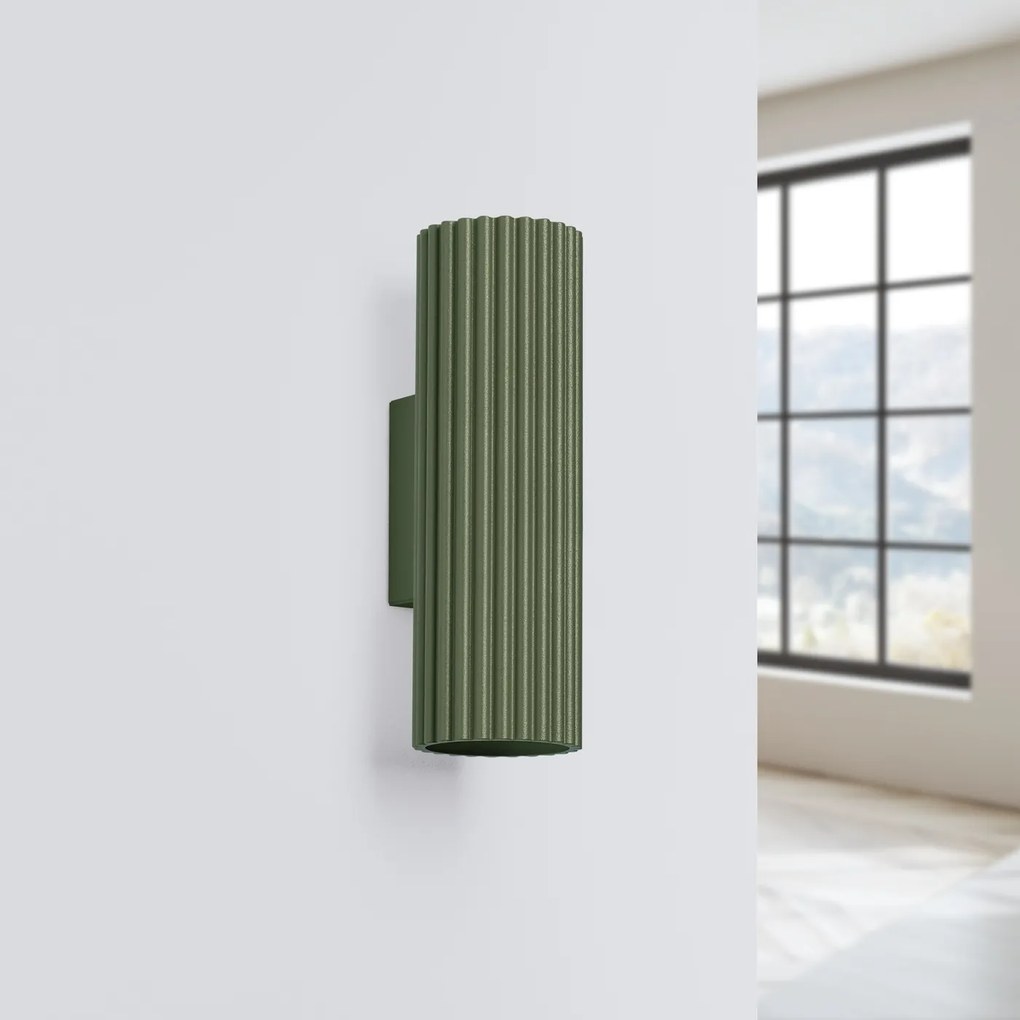Sollux Lighting Nástěnné svítidlo KARBON 20 olivově zelené