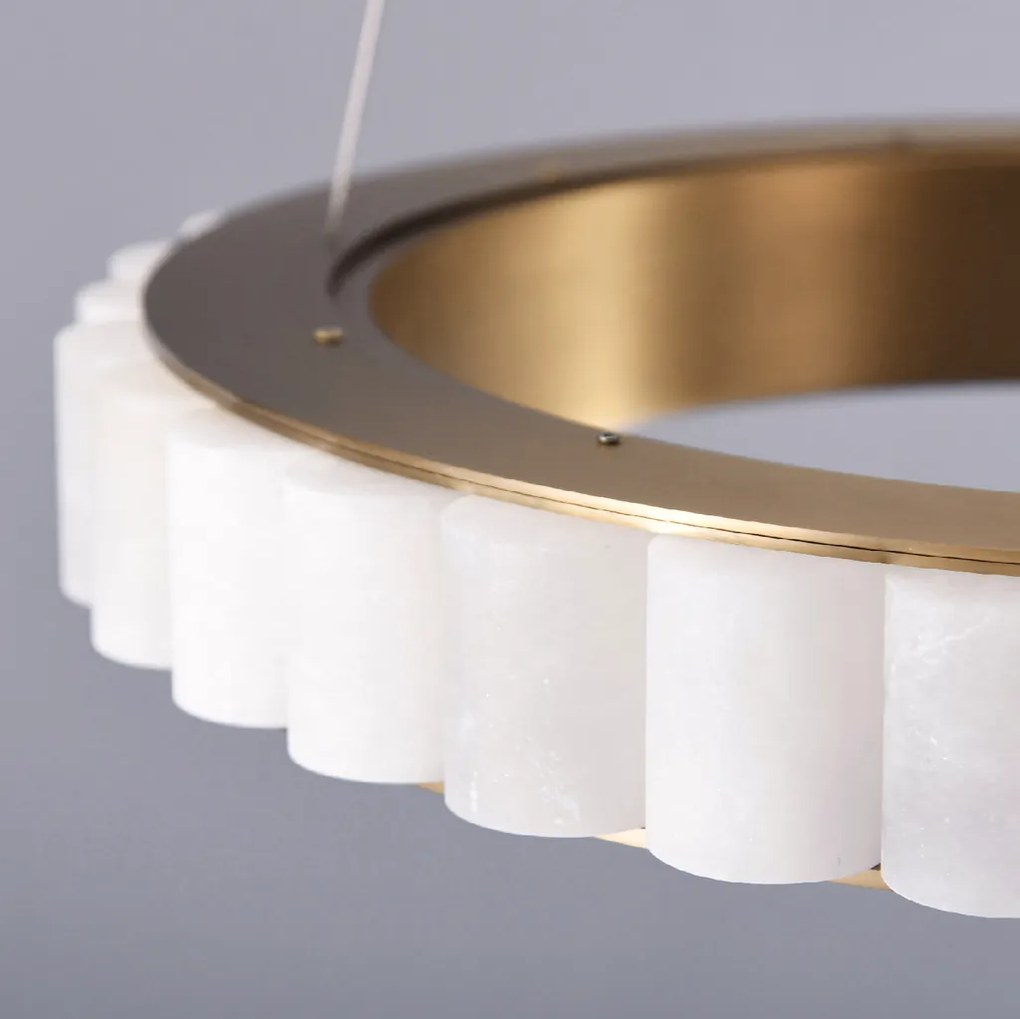 Toolight Toolight, LED stropní svítidlo 50cm, 27W, dálkové ovládání, APP1801-CP, zlatá matná-imitace kamene, OSW-05979
