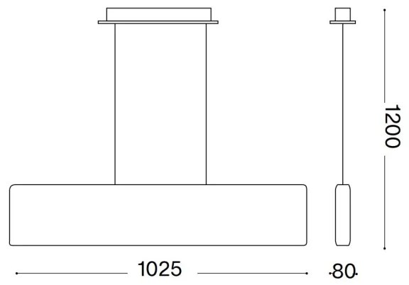 Ideal Lux - LED Lustr na lanku DESK LED/32W/230V 102,5 cm CRI 90 černá