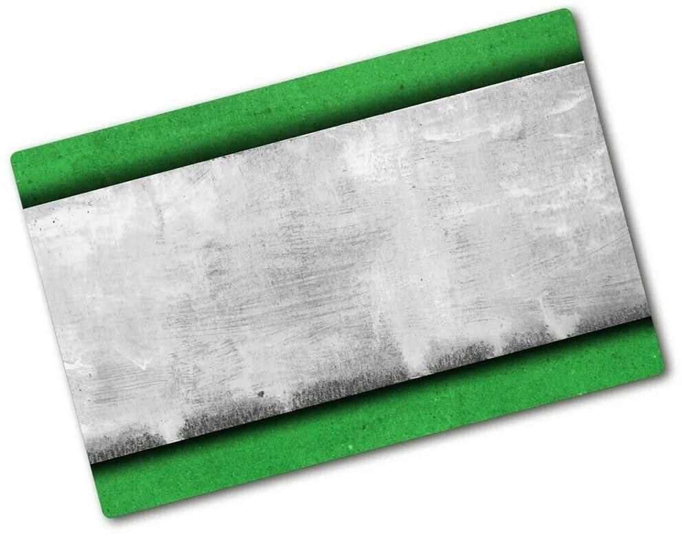 Wallmuralia Kuchyňská deska skleněná Zelená zeď 80x52 cm