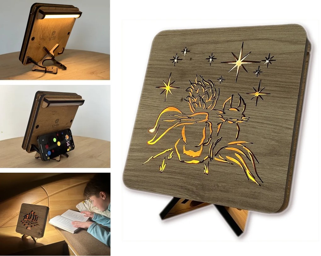 Li-Go "Malý princ" lampa 19x19cm provedení povrchu: jedle