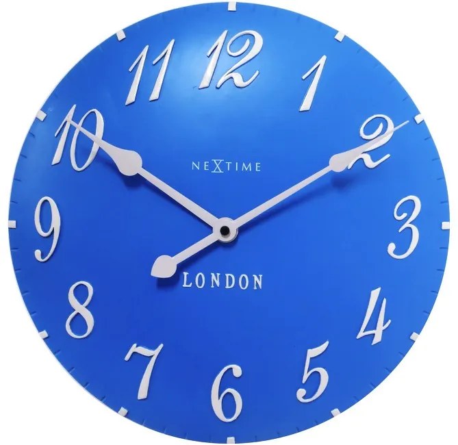 Designové nástěnné hodiny 35 cm RETRO STYL BLLUE