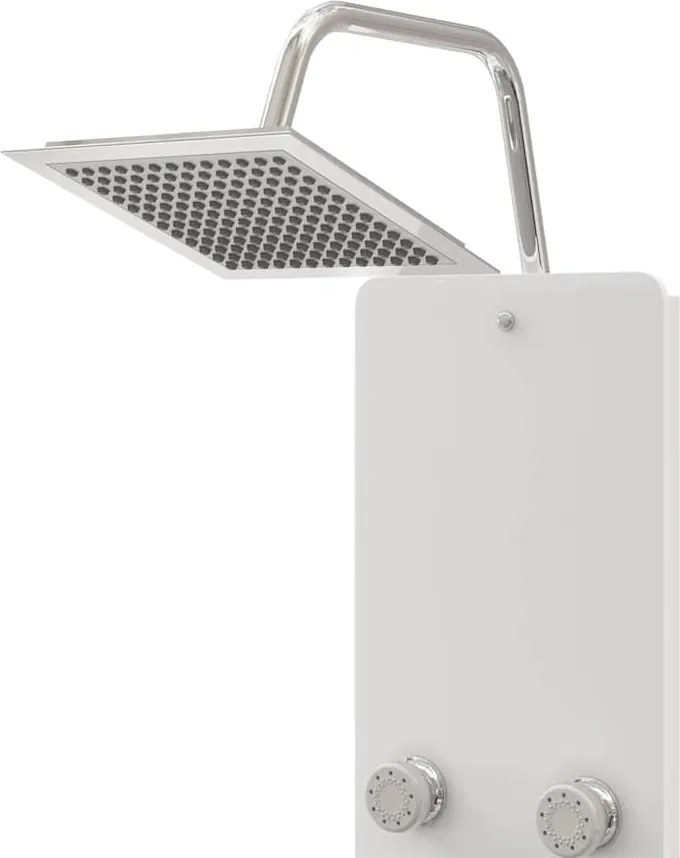 Sprchový panel skleněný 25 x 47,5 x 130 cm bílý 151419