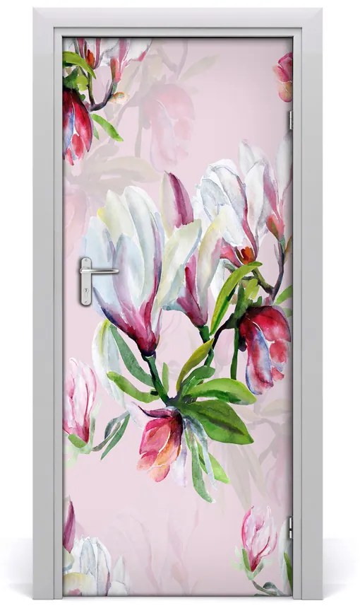 Samolepící fototapeta na dveře magnolie 75x205 cm