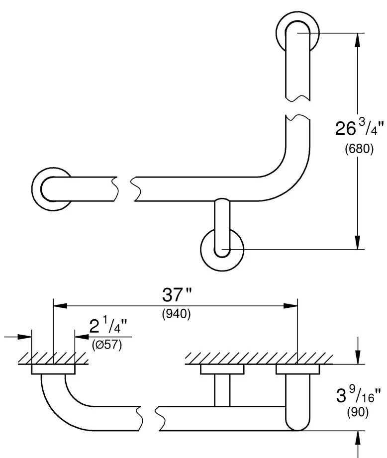 Grohe Essentials - Vanové madlo, chrom 40797001