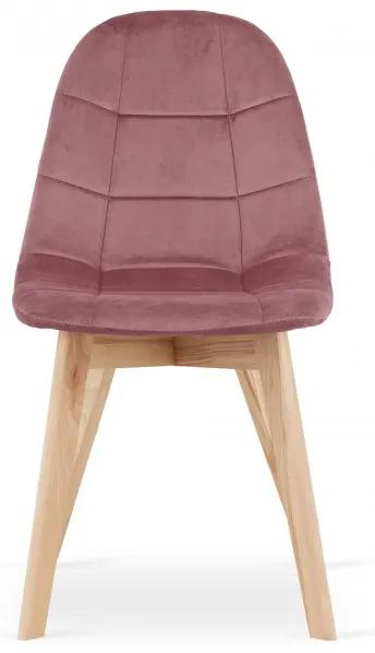 Jídelní židle BORA sametová růžová