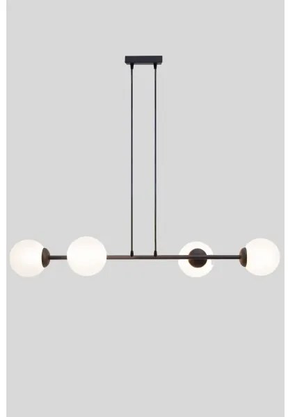 Lustr na lanku FIRA 4xE27/60W/230V černá
