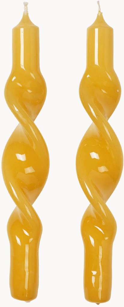 Sada ručně vyrobených svíček Twist, 2 díly