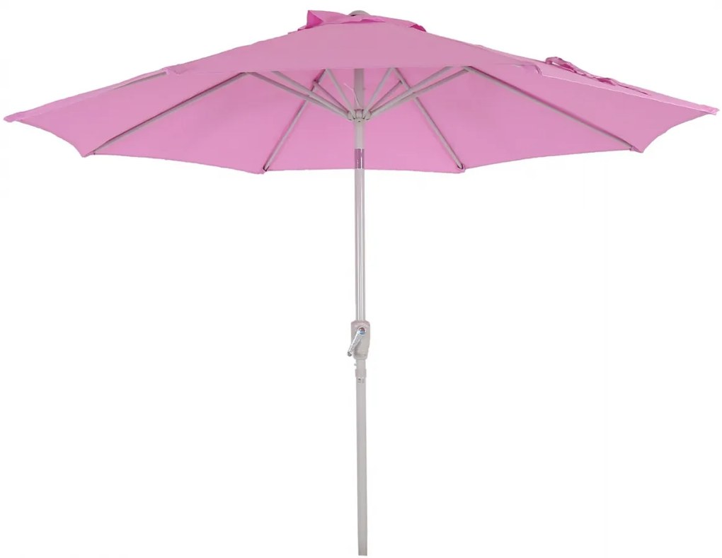 Slunečník N19 Ø 3m sklopný polyester/hliník - fialová